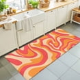 Abstract Wavy Swirl Rectangle Area Rug 2x6ft,Living Room Rug Non-Slip ...