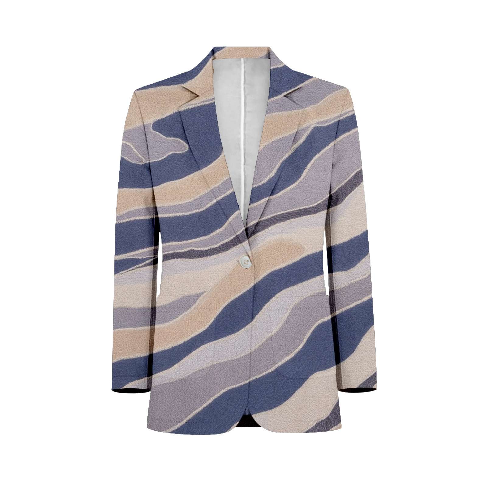 Abstract Wavy Textile Design Men's Suit Blazer Casual Party Wear Slim ...