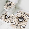 Abstract Weaving Pattern Bathroom Rugs Set Ethnic Style Retro Brown Art ...