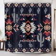 Abstract Western Aztec Shower Curtain 72Wx72L Inch Geometric Vintage ...