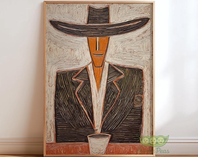 Abstract Western Cowboy Wall Poster, Poster 24x36in, Poster Only ...