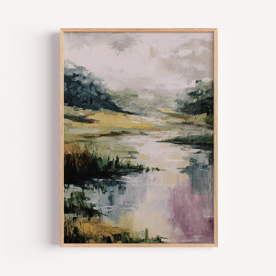 Abstract Western Landscape Farmhouse Large Neutral Art Version Four ...
