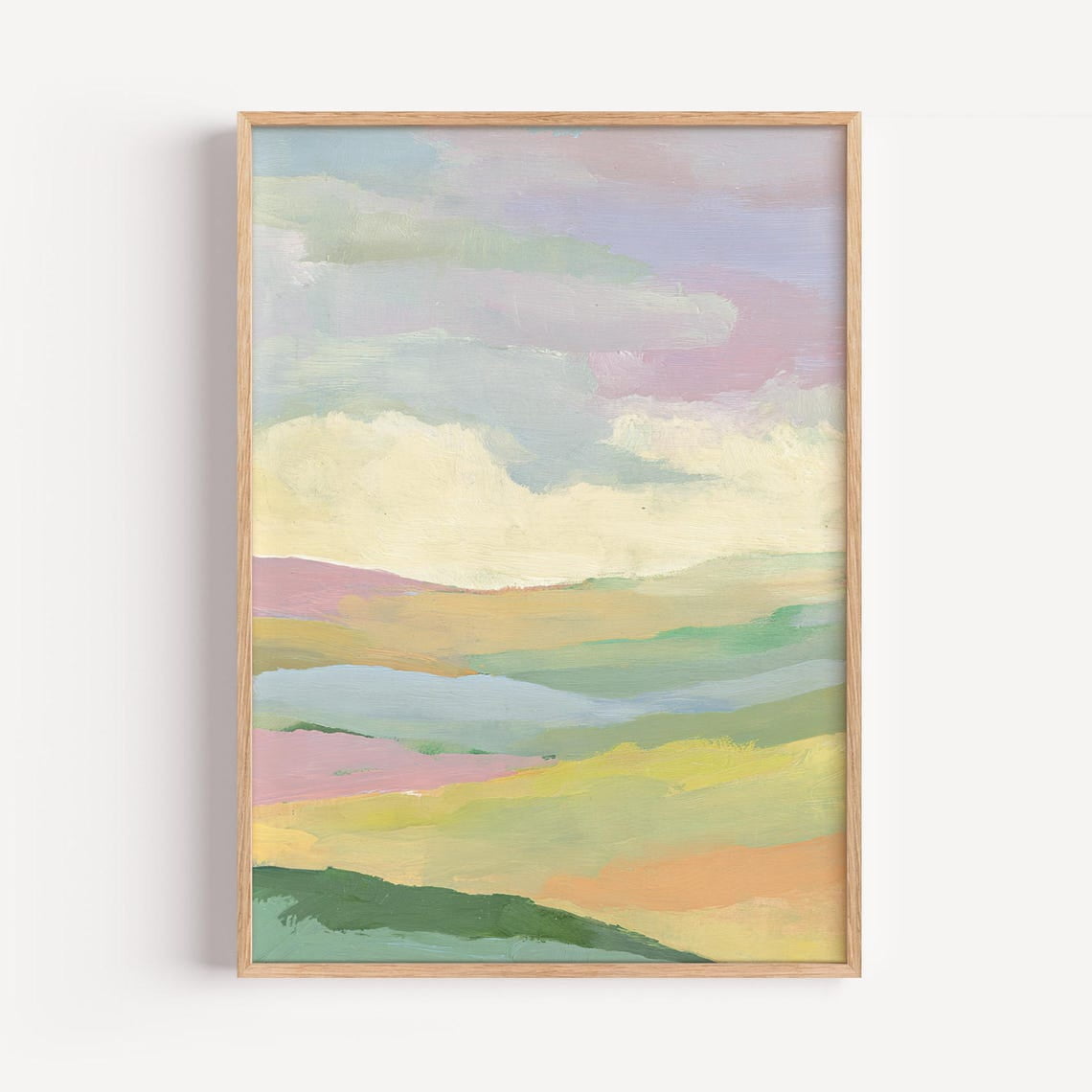 Abstract Western Landscape Farmhouse Large Neutral Art Version Thirteen ...