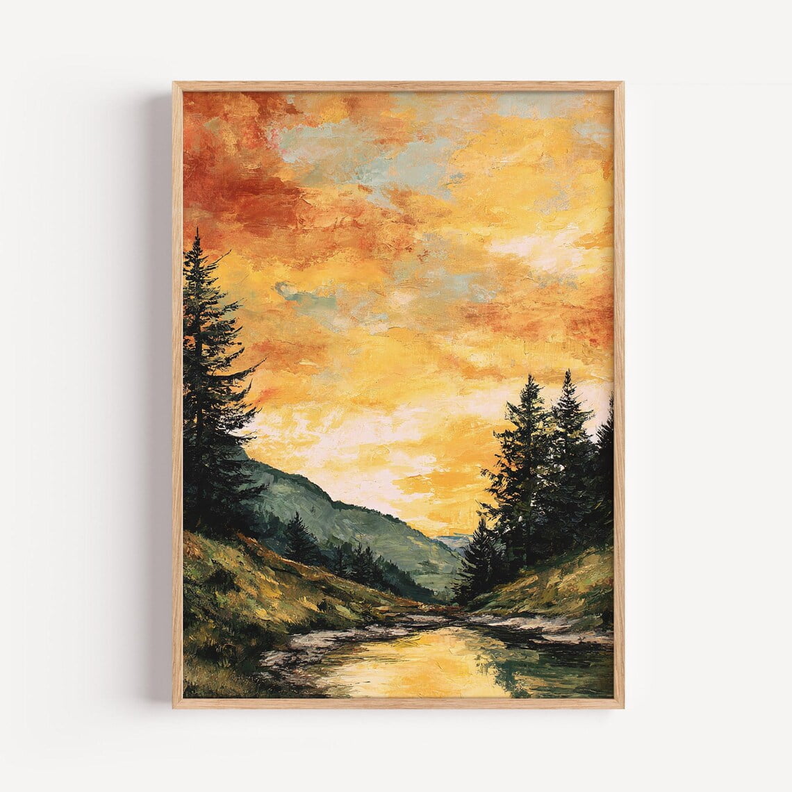 Abstract Western Large Western Matte Rustic Southwest Wall Art Version ...