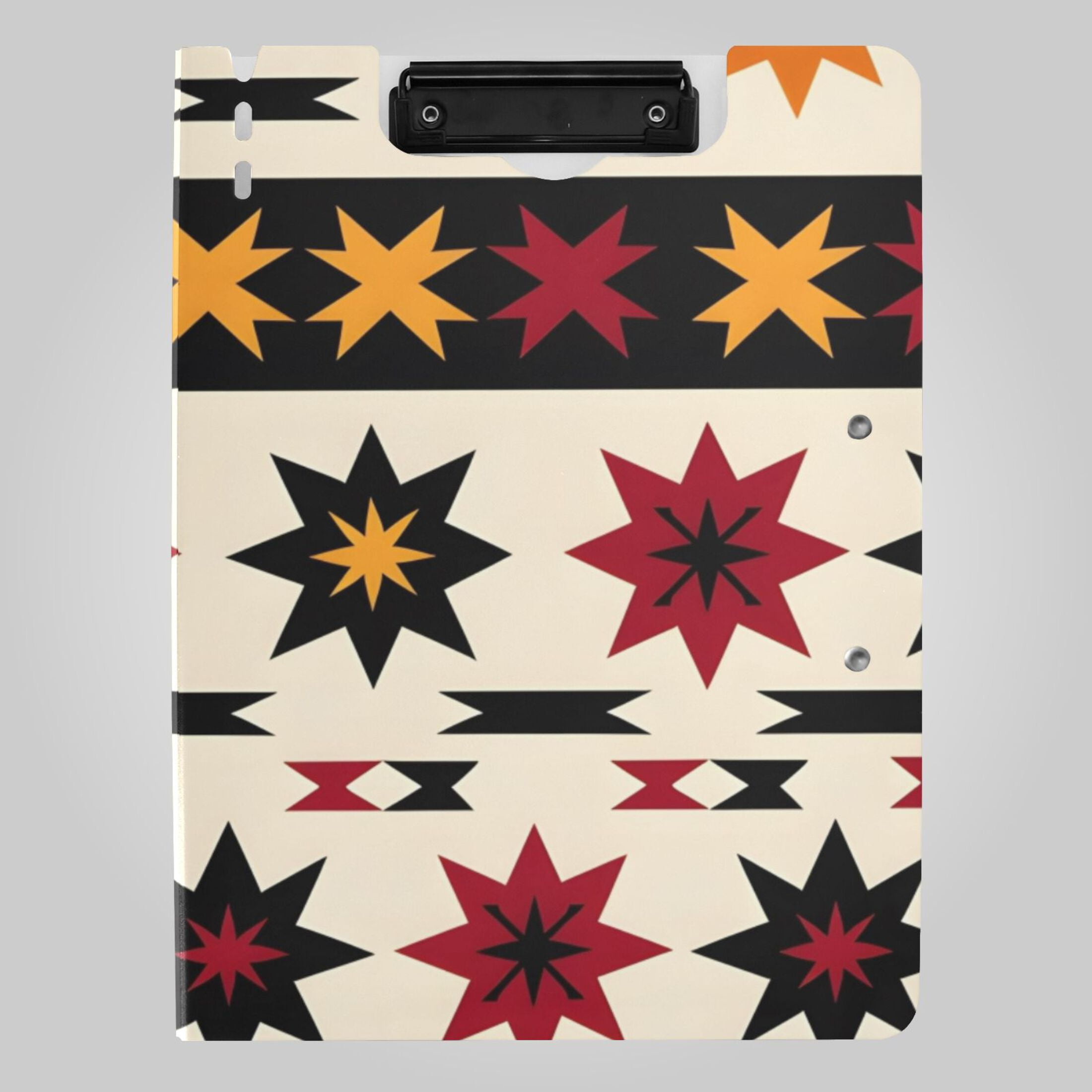 Abstract Western Patterns in Stripes Foldable Binder Folder Clipboard ...