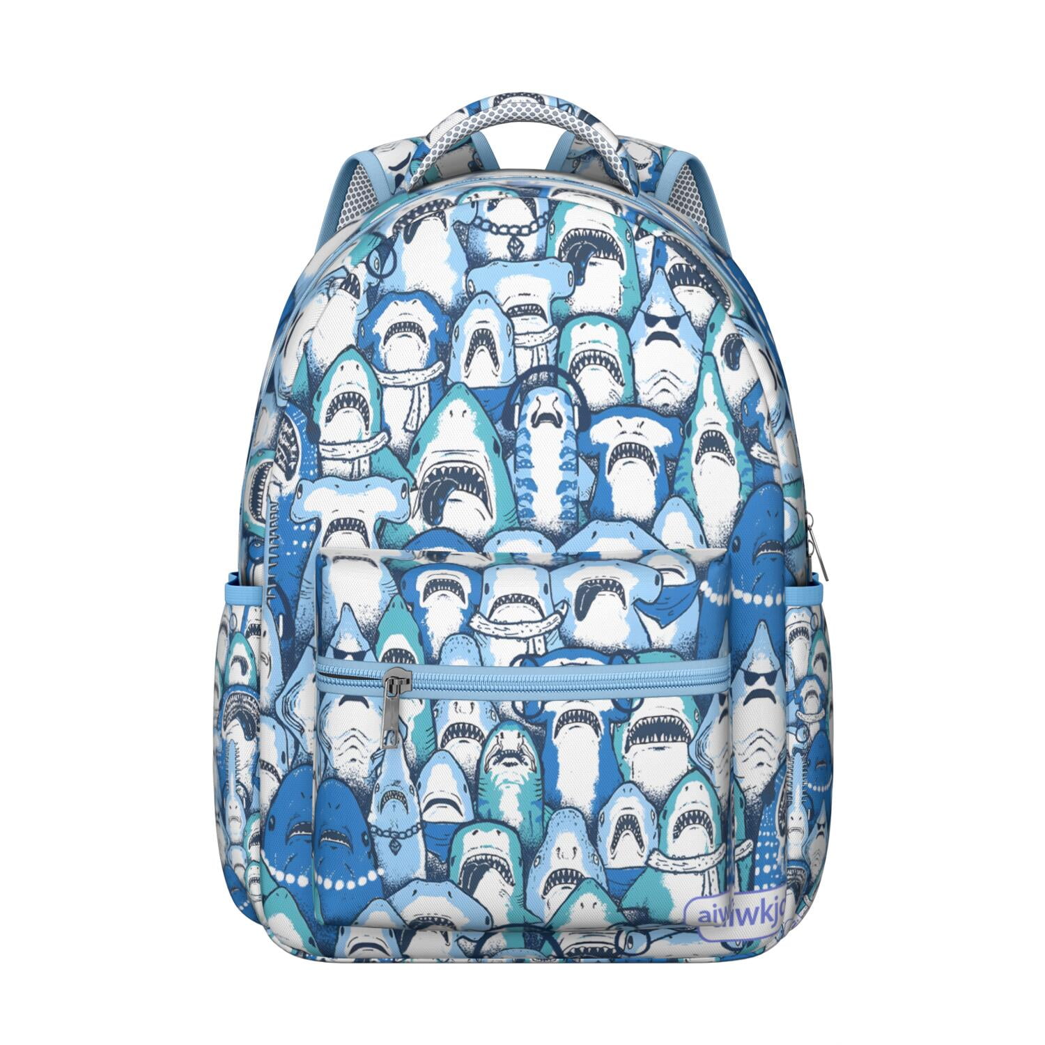 Abstract Whale & Dolphin Backpack - Waterproof Student Backpack ...