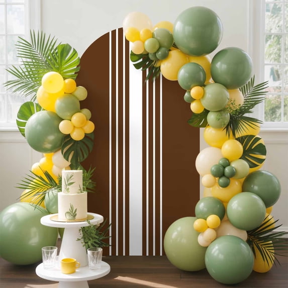 Abstract White Striped Arch Backdrop Cover, 5FT, Black Brown Background ...