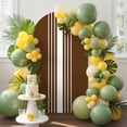 Abstract White Striped Arch Backdrop Cover, 6.6FT, Black Brown ...