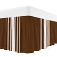 Abstract White Striped Bed Skirt Bed Skirts King Size 16 Inch Drop ...