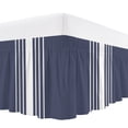 Abstract White Striped Bed Skirt Bed Skirts Queen Size 18 Inch Drop ...