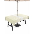 Abstract White Striped Rectangle Outdoor Tablecloth with Umbrella Hole ...