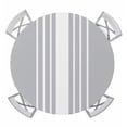 Abstract White Striped Round Table Cover, Simple Gray Background ...