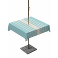 Abstract White Striped Square Outdoor Tablecloth with Umbrella Hole ...