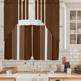 Abstract White Striped Swag Curtains Valance and Tier Set, Simple Brown ...