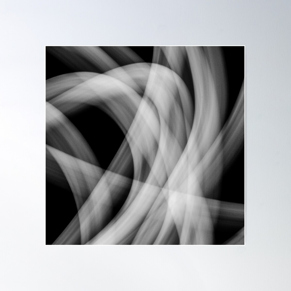 Abstract White Stripes Poster Wall Art, Modern Wall Decor For Living ...