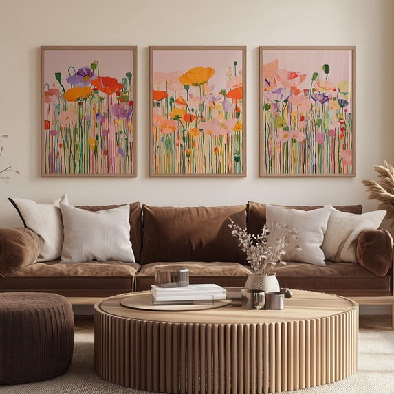 Abstract Wildflower Print, Wall Art, Flower Art, Home Decor Office Wall ...