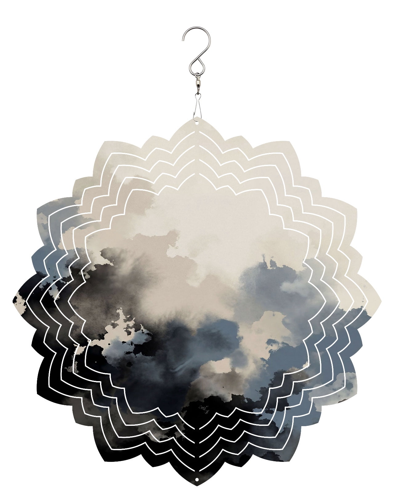 Abstract Wind Spinner for Garden Yard 8In, Oil Painting Industry Style ...