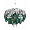Abstract Window Flowers Round Outdoor Tablecloth with Umbrella Hole ...