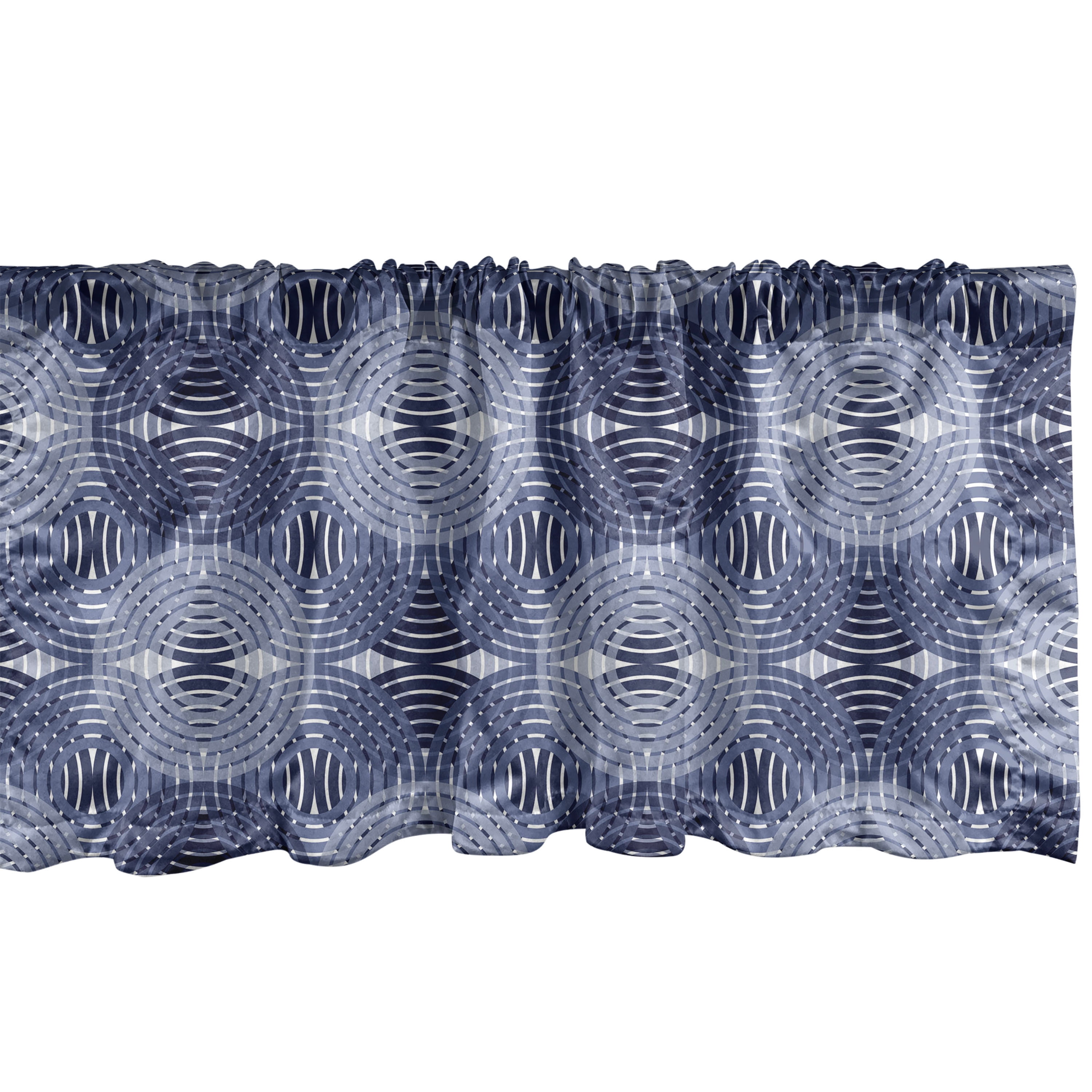 Abstract Window Valance Circular Shapes Optical Illusion Modern