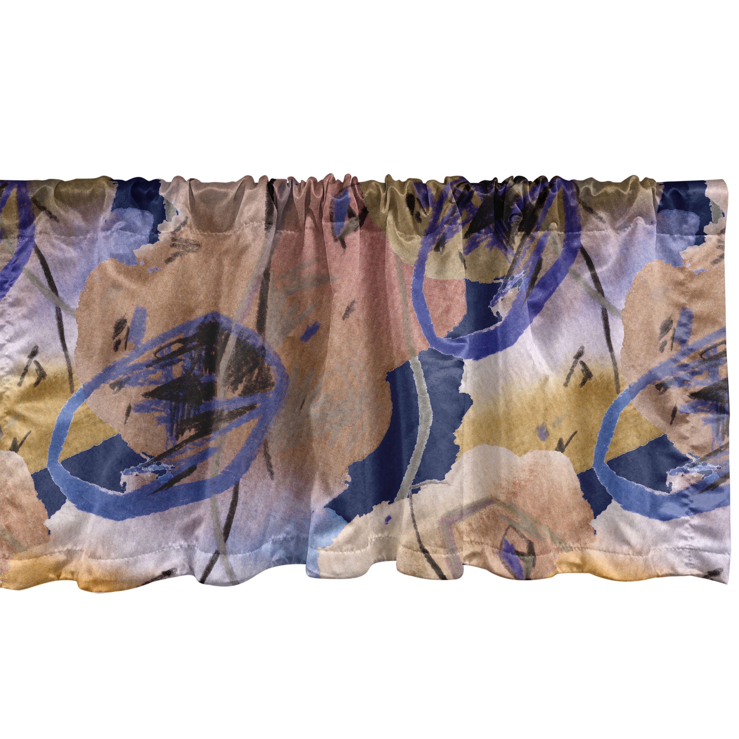 Abstract Window Valance, Colorful Design Surreal Brush Strokes ...