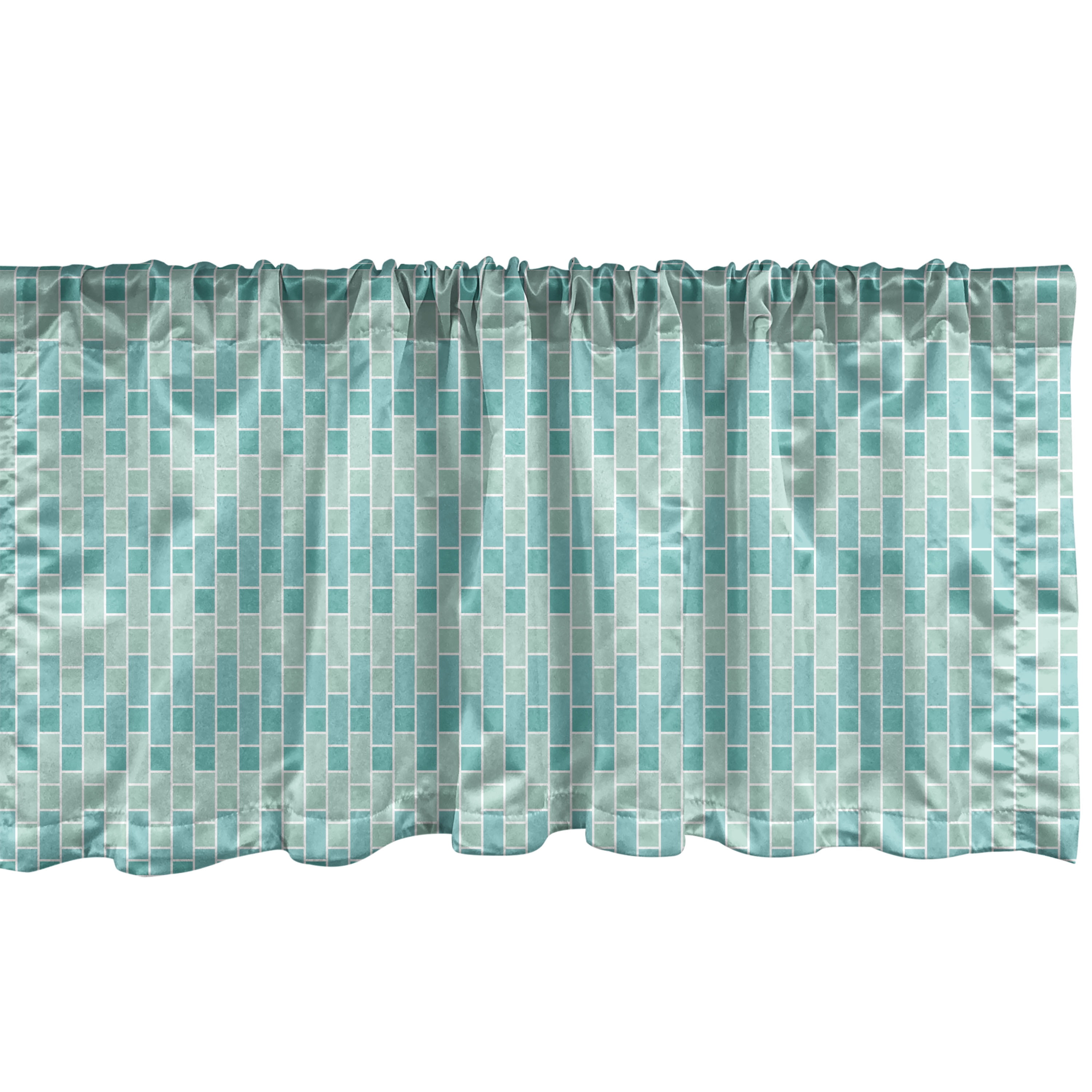 Abstract Window Valance Continuous Rectangular Shapes Designed With