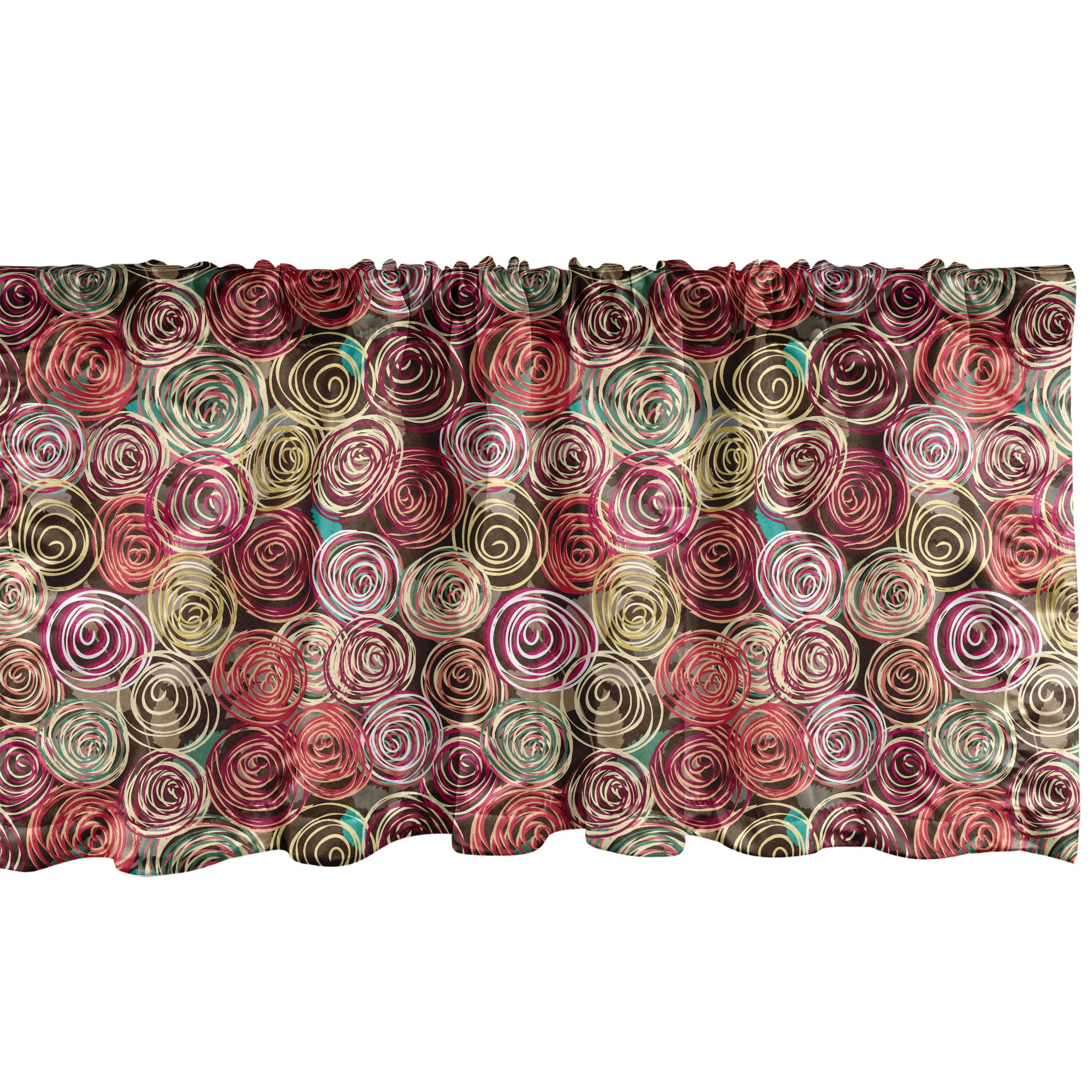 Ambesonne Abstract Window Valance, Rose Flower Surreal, 42" x 12 ...