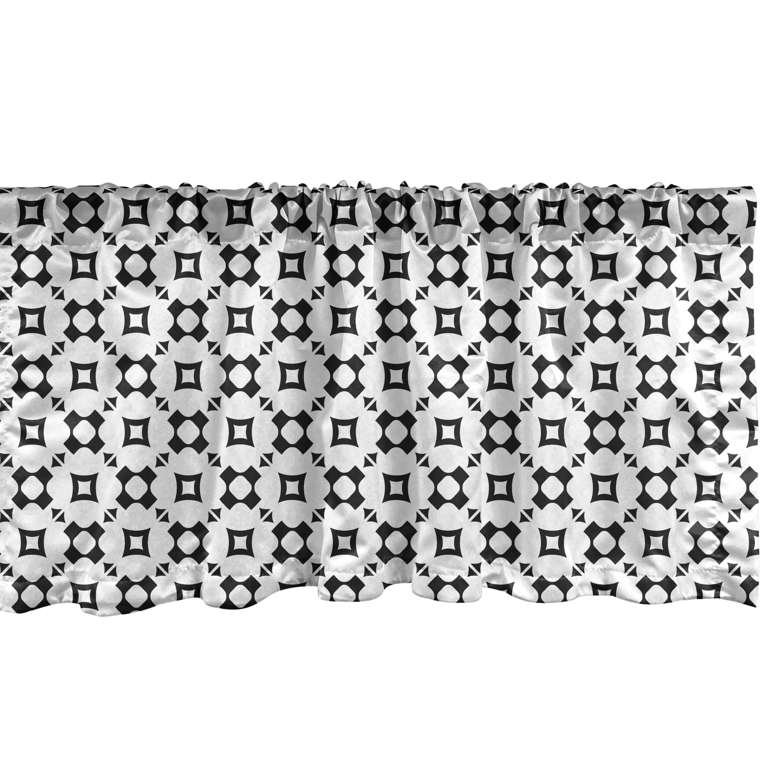 Abstract Window Valance Geometric Shapes Crosses Squares Triangles