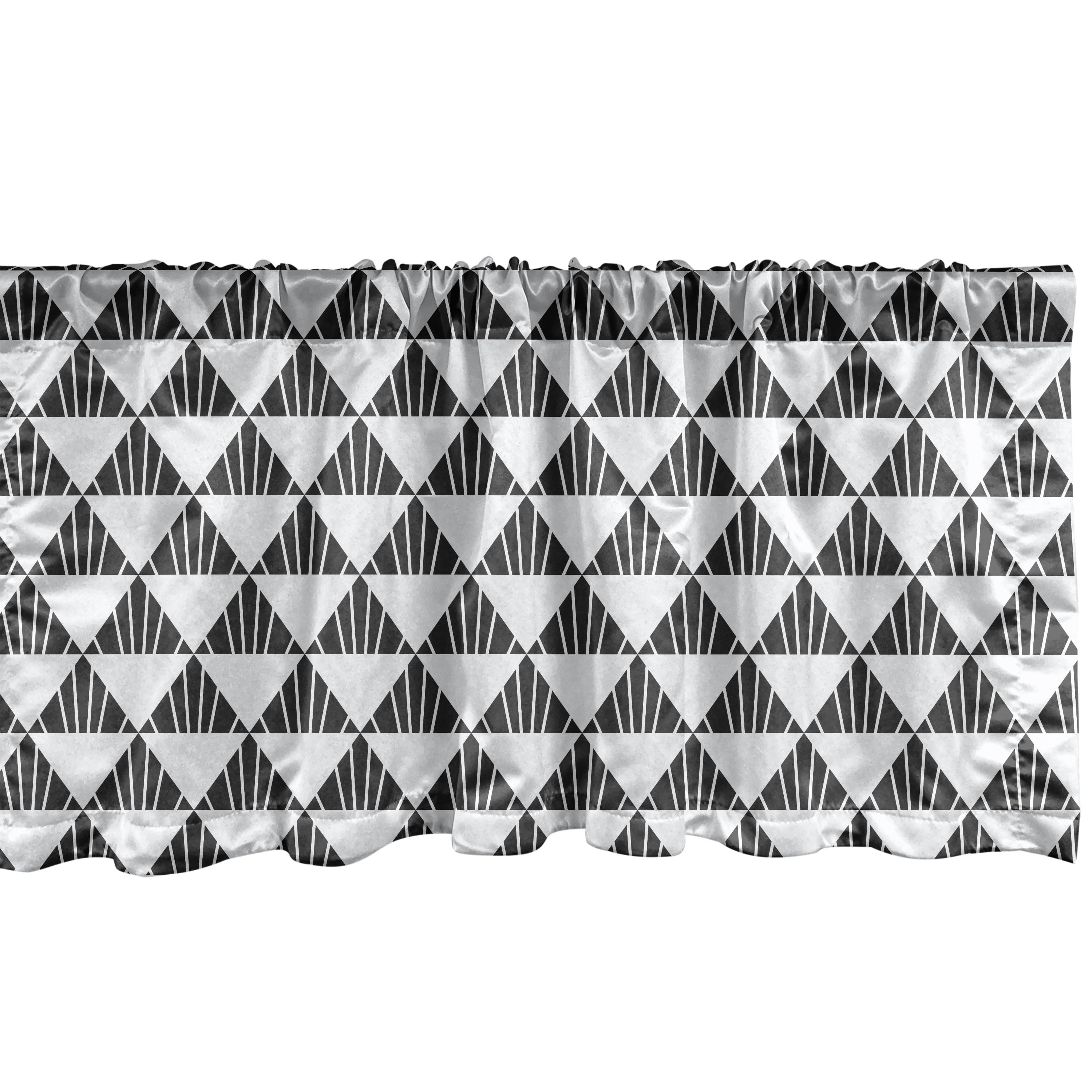 Abstract Window Valance Pack Of 2 Art Deco Inspired Triangles Stripes
