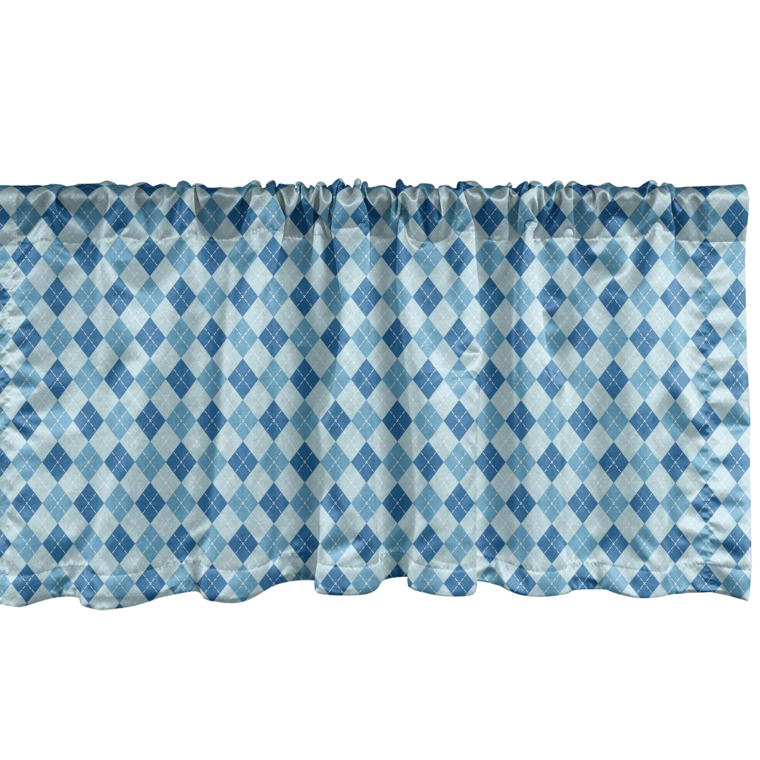 Abstract Window Valance Pack of 2, Continuing Pattern of Checkered ...