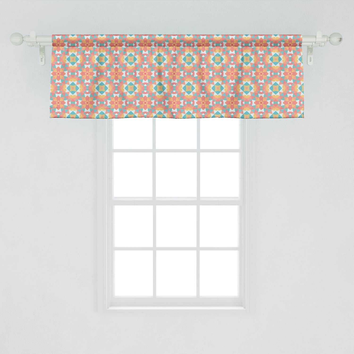 Abstract Window Valance Pack of 2, Digitally Generated Pattern of Grid ...