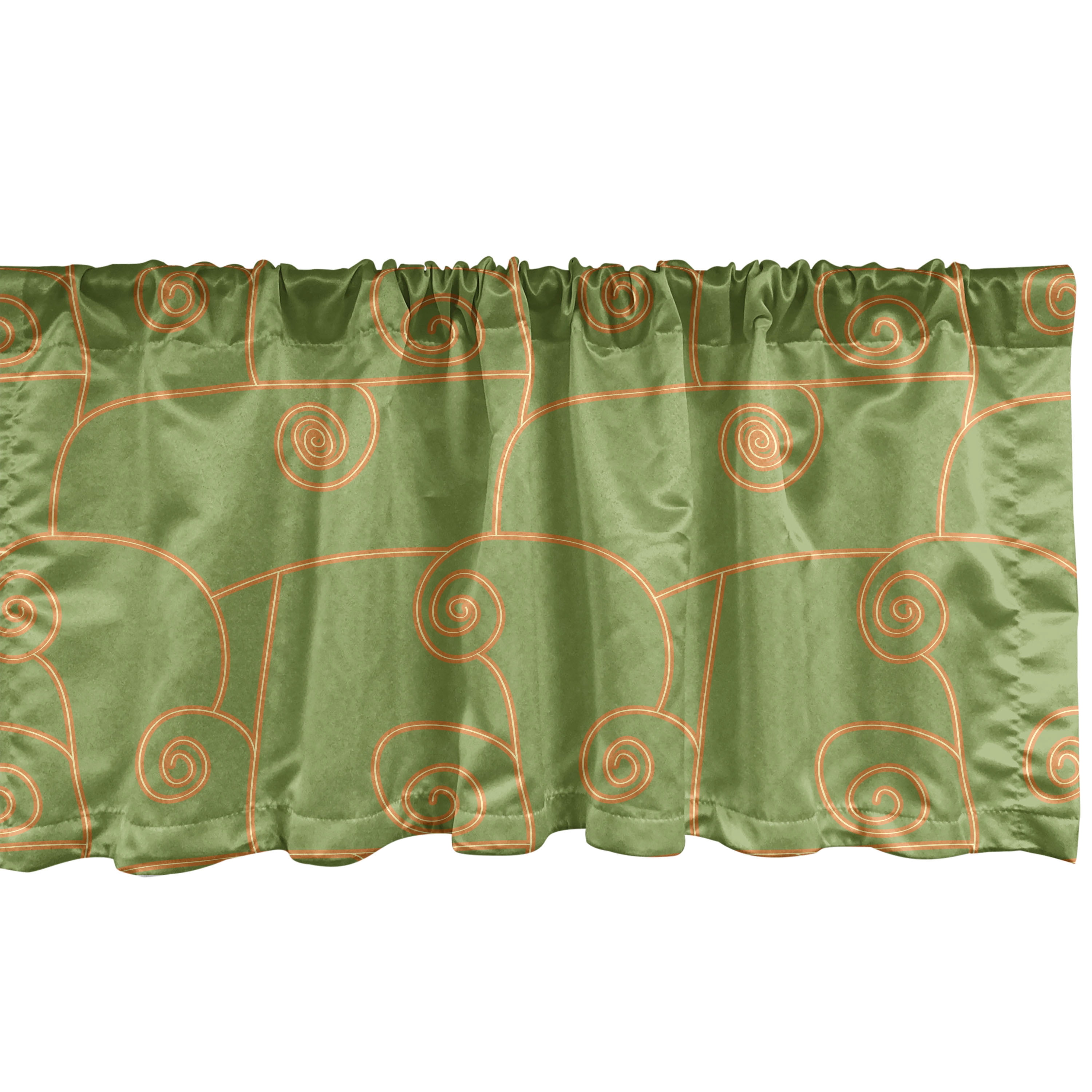 Ambesonne Abstract Valance Pack of 2, Botany Ivy Leaves Graphic, 42"X12 ...