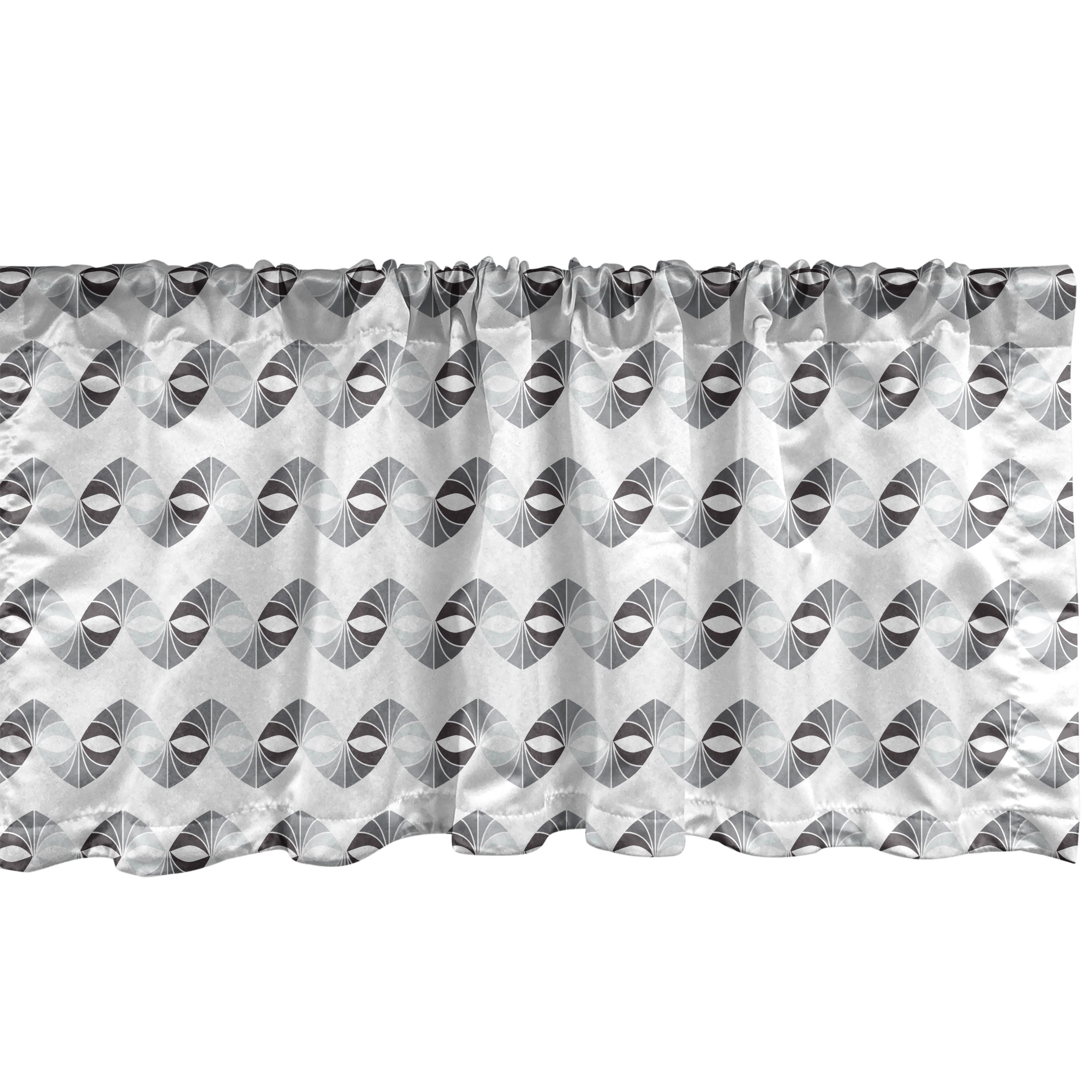 Abstract Window Valance Pack Of 2 Geometric Wave Stripes In Curvy