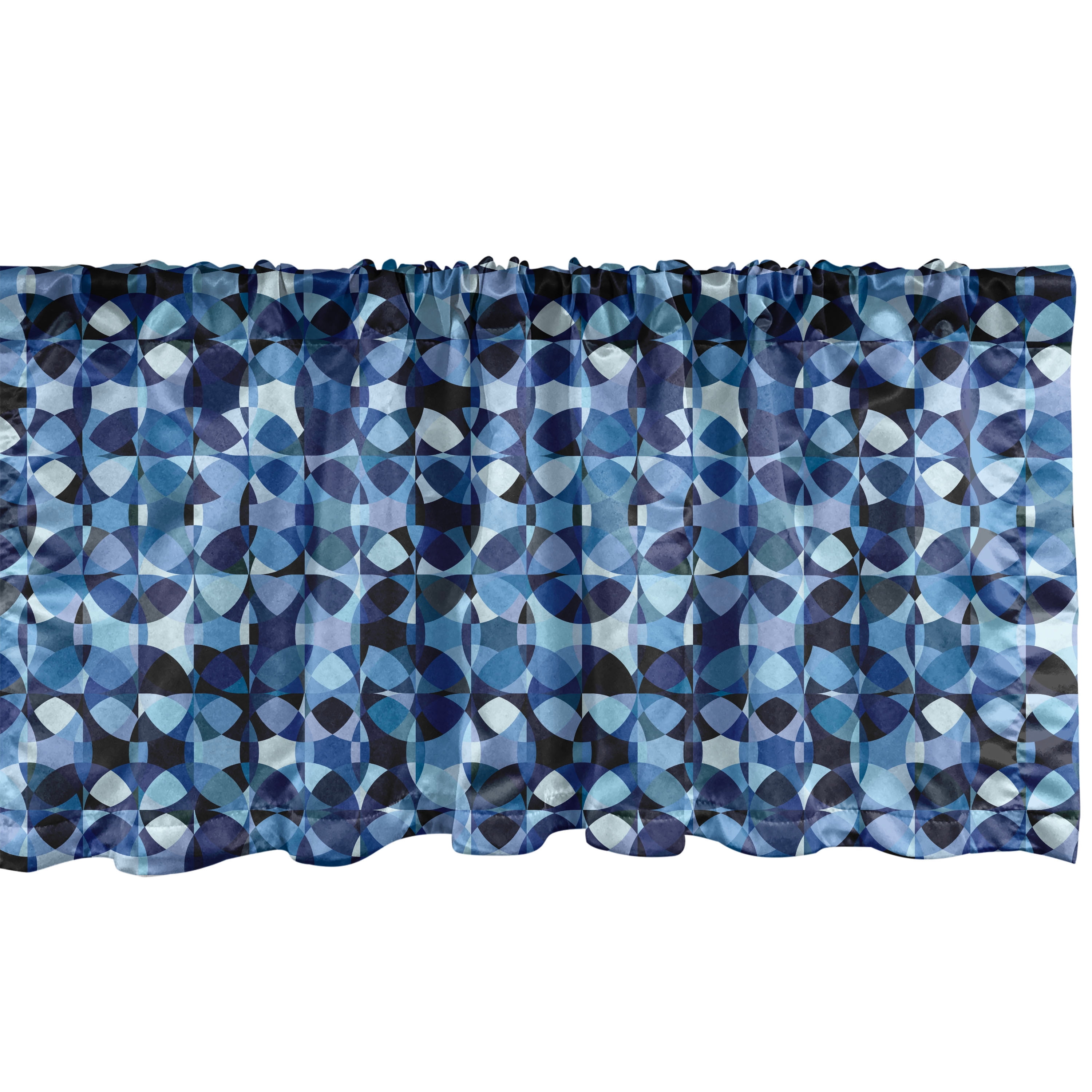 Ambesonne Abstract Valance Pack of 2, Intertwined Round Elements, 42 ...