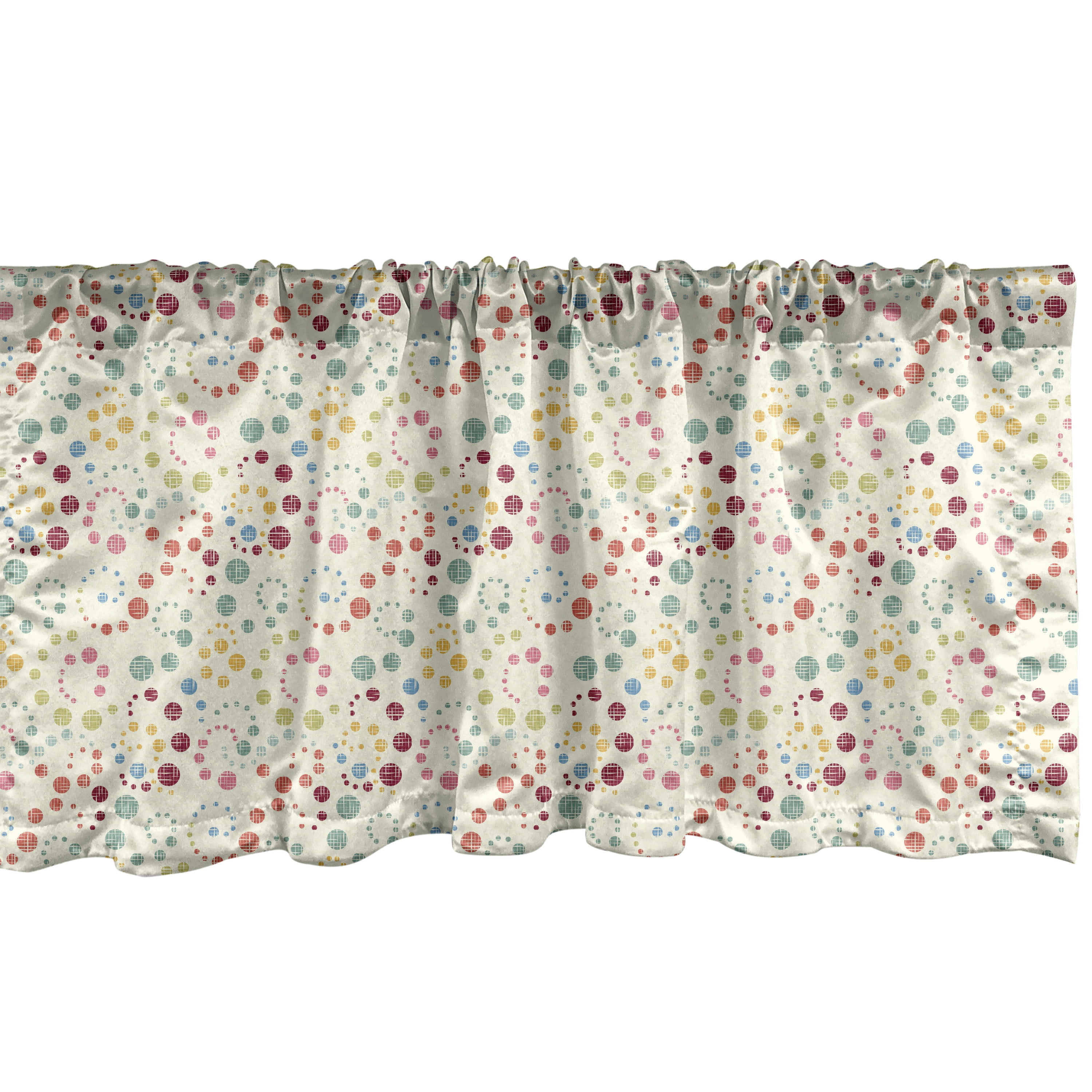 Abstract Window Valance Pack Of 2 Traditional Polka Dots With Colorful