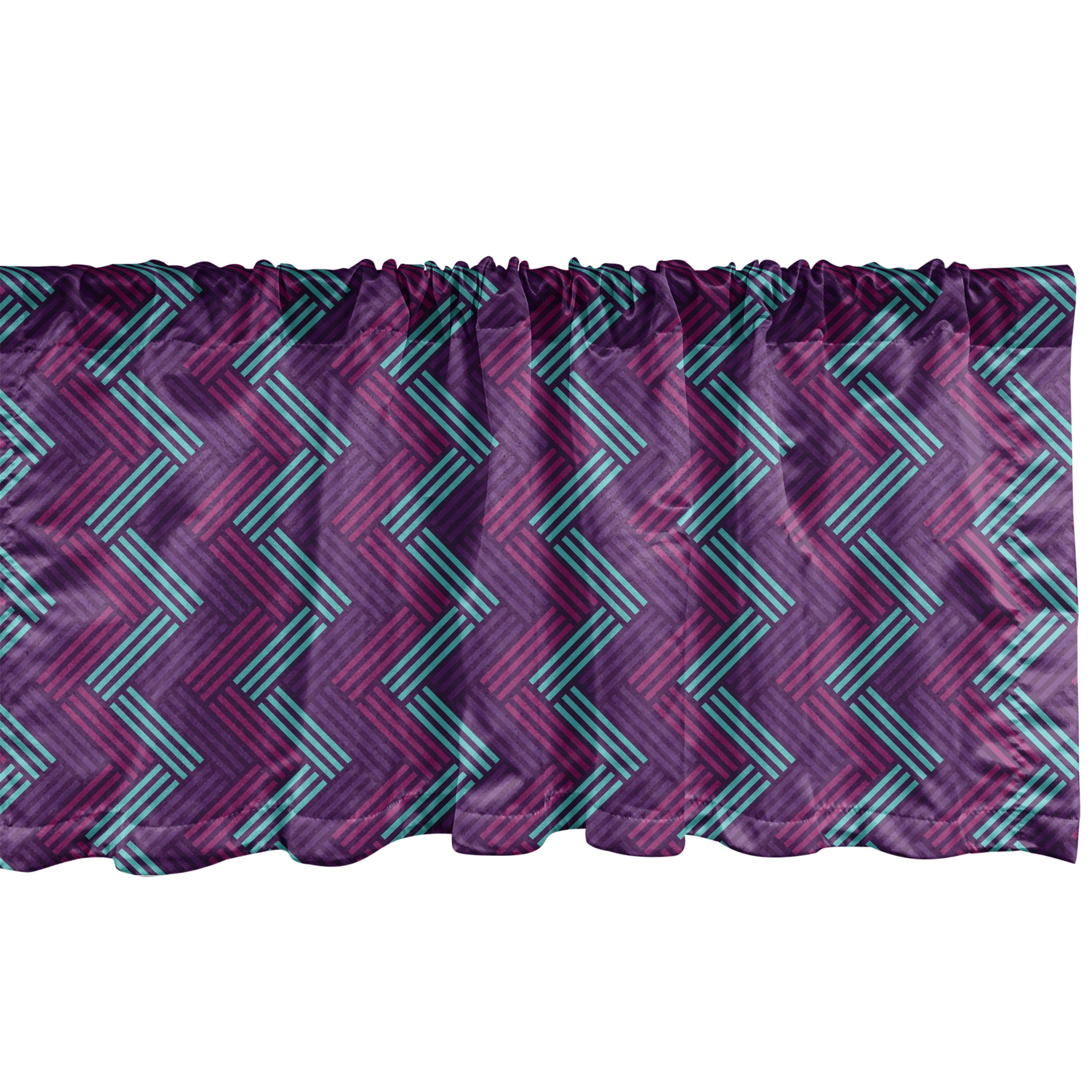 Ambesonne Abstract Valance Pack of 2, Zigzag Geometrical Motifs, 42"X18 ...