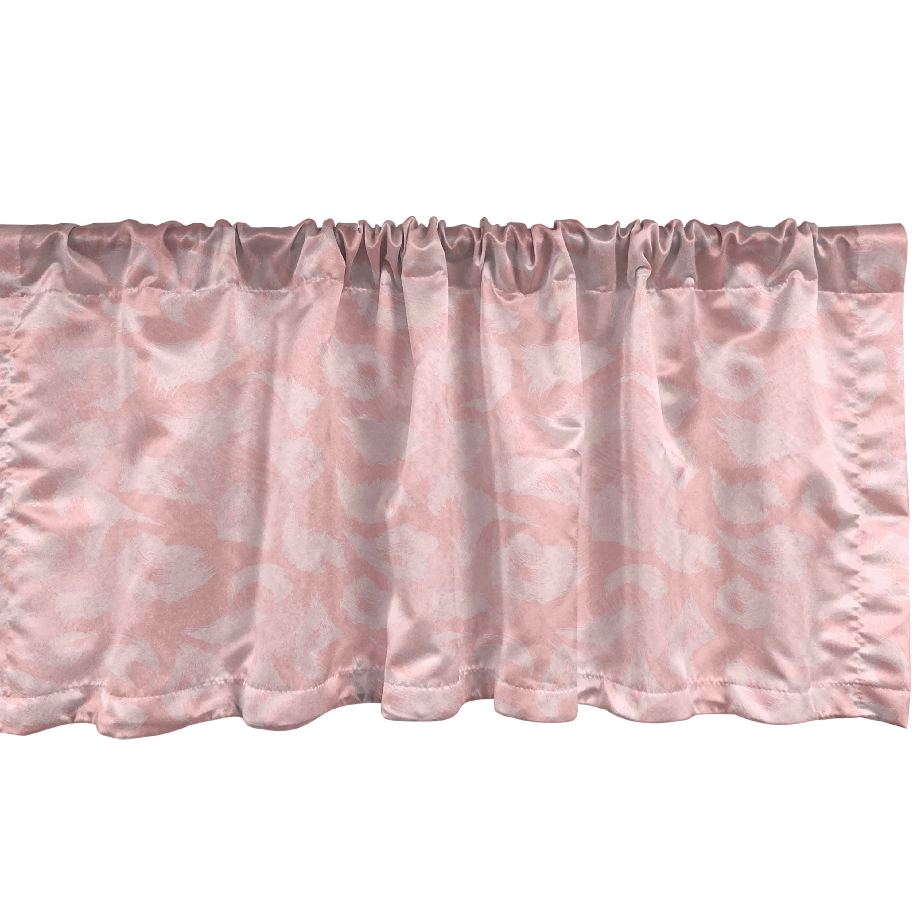 Abstract Window Valance, Pastel and Modern Floating Feathers Shadow of ...