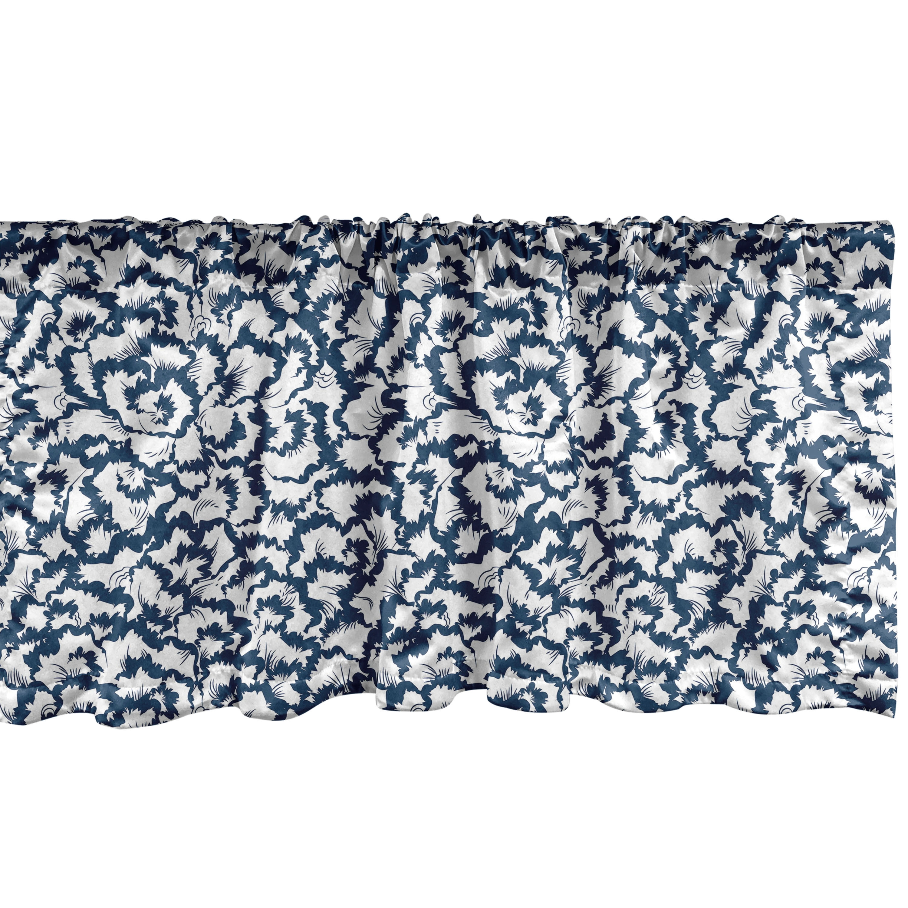 Abstract Window Valance, Retro Bicolored Designed Grunge Blossom ...