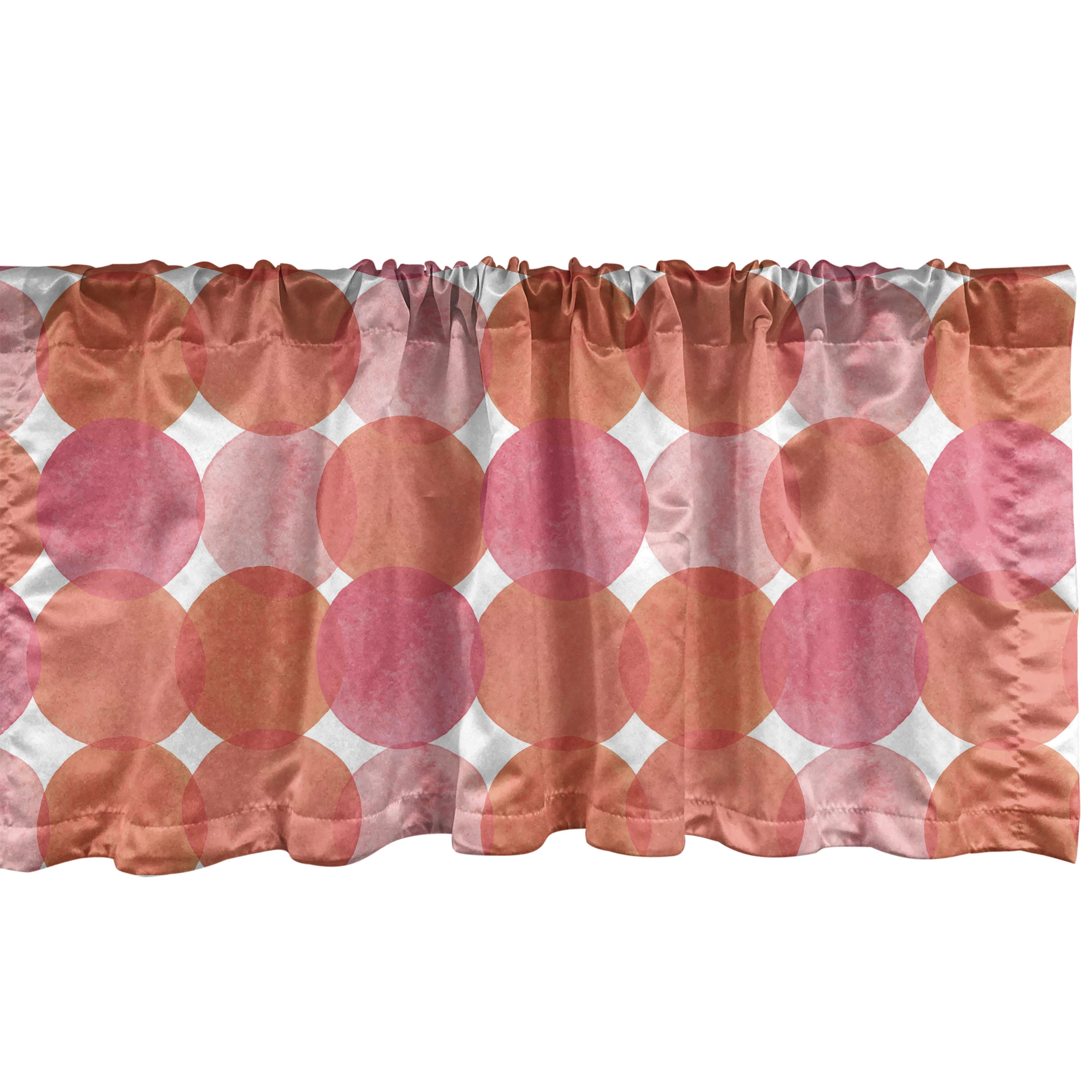 Abstract Window Valance, Watercolor Style of Round Shapes Geometrical ...