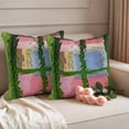Abstract Window View Waterproof Throw Pillow Covers Set of 2 Blurry ...