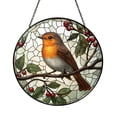Abstract Winged Symbol Stained Glass Style Window Hanging – Decorative ...