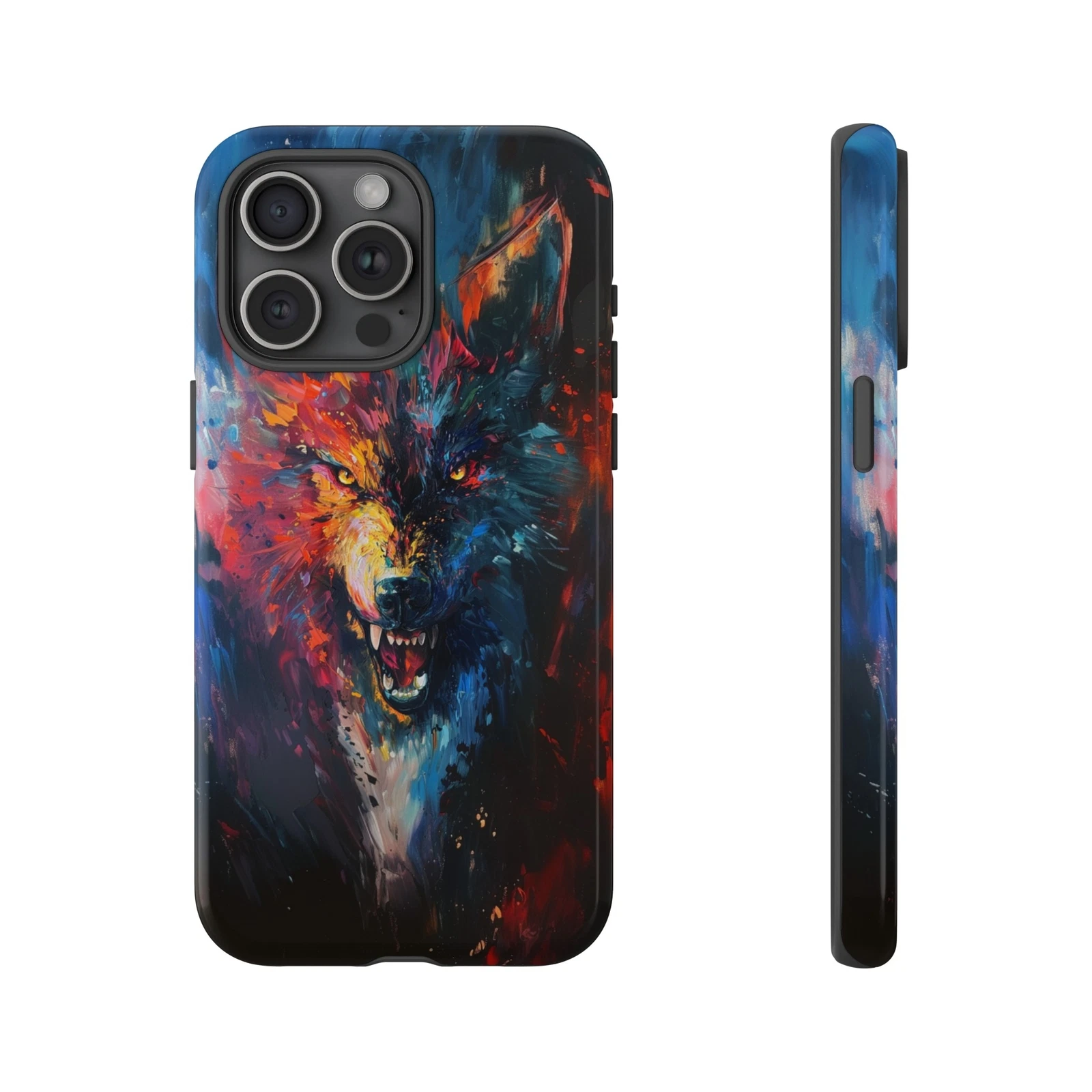 Abstract Wolf Fierce Animal Art Wildlife Graphic Case for iPhone 17 to ...