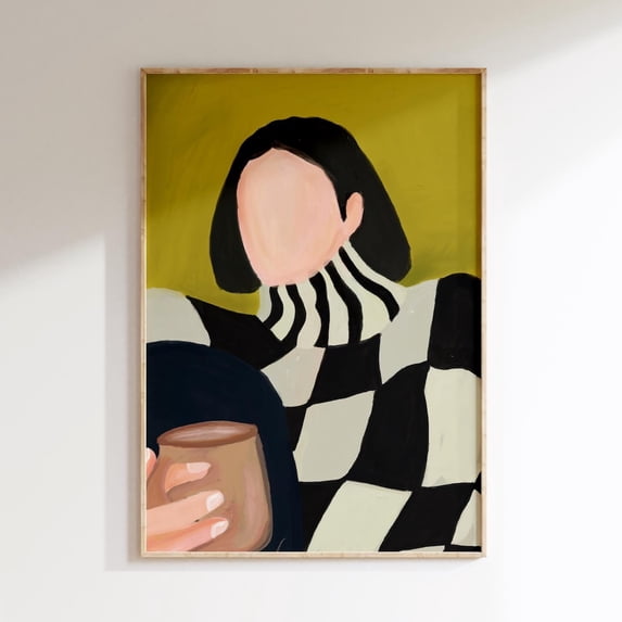 Abstract Woman Art Print Retro 70S Home Decor Office Wall Art - Walmart.com