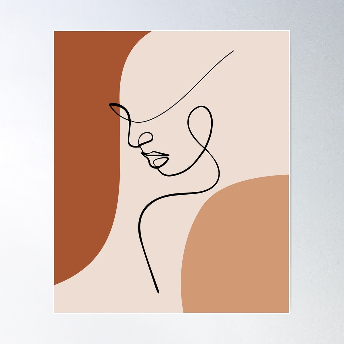 Abstract Woman One Line Drawing Minimalist Art Female Aesthetic Poster ...