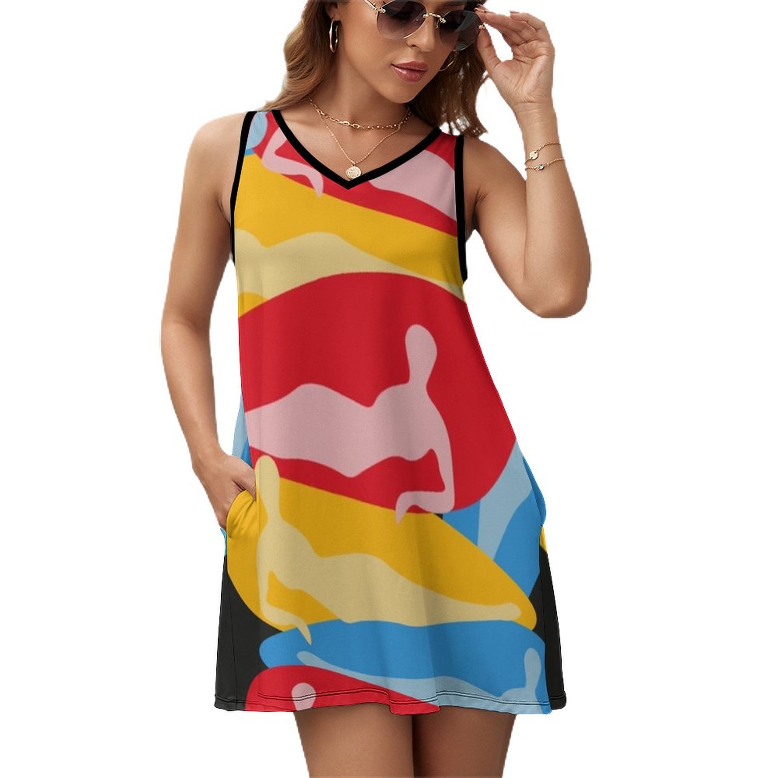 Abstract Woman Relax Evening Party Dresses Midi Sexy Dress Female Sweet ...
