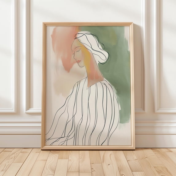 Abstract Woman'S Profile Print Instant Print Home Decor Office Wall Art ...