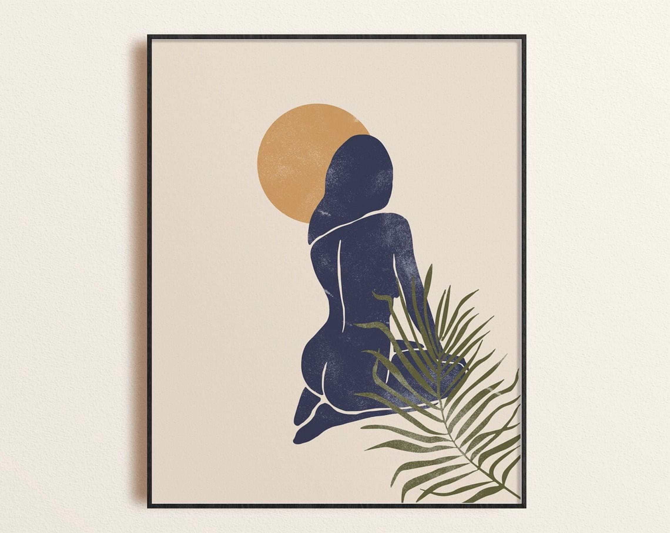 Abstract Woman Wall Art Mid Century Modern Print Abstract Celestial ...