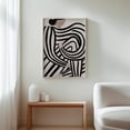 Abstract Woman Wall Art Print, Black Striped Pattern Poster Unframed ...