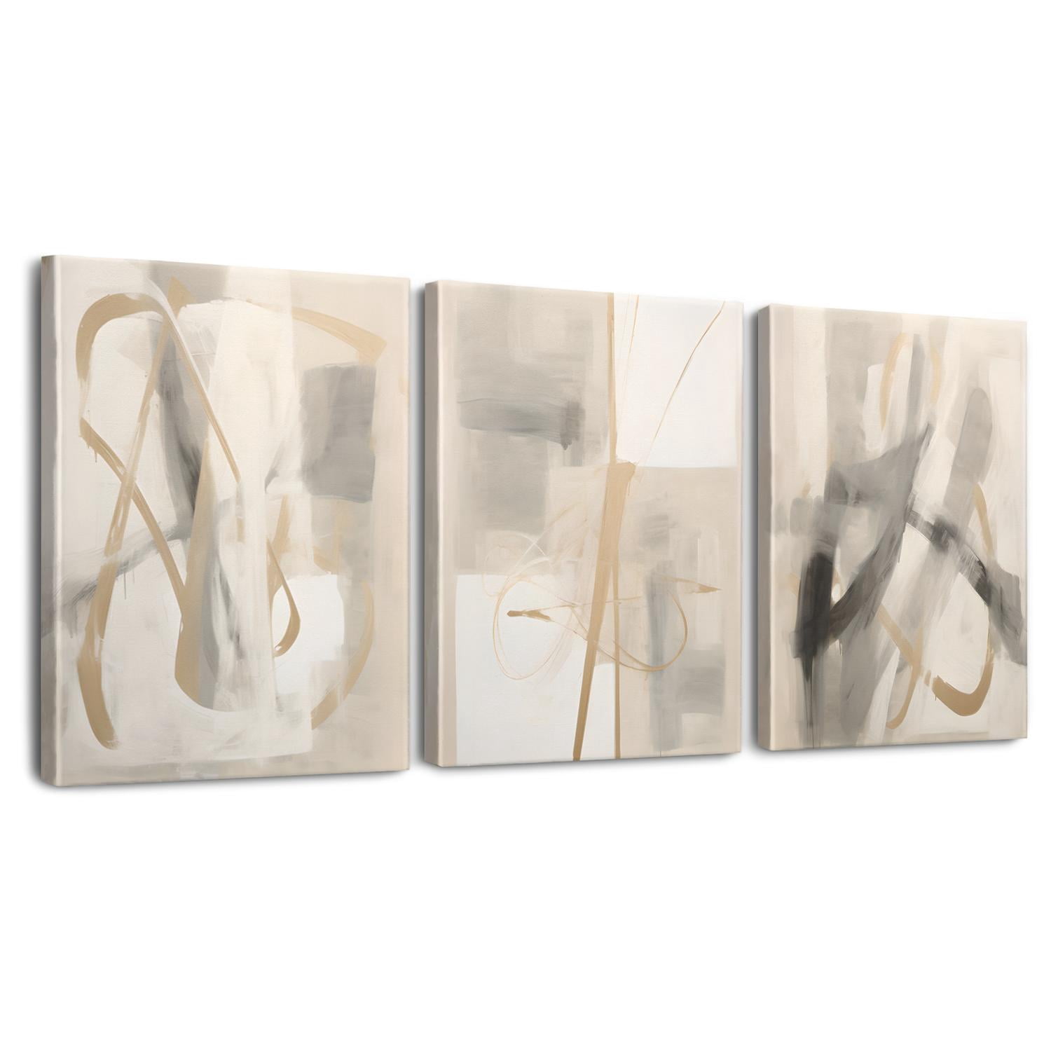 Abstract Yellow Black and Grey Teal Modern Wall Pictures Modern ...