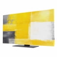 Abstract Yellow Gary Paint TV Dust Cover 50 Inch, Mottled Retro Oil ...
