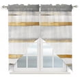Abstract Yellow Gray White Stripes Swag Curtain Valance for Window 2 ...